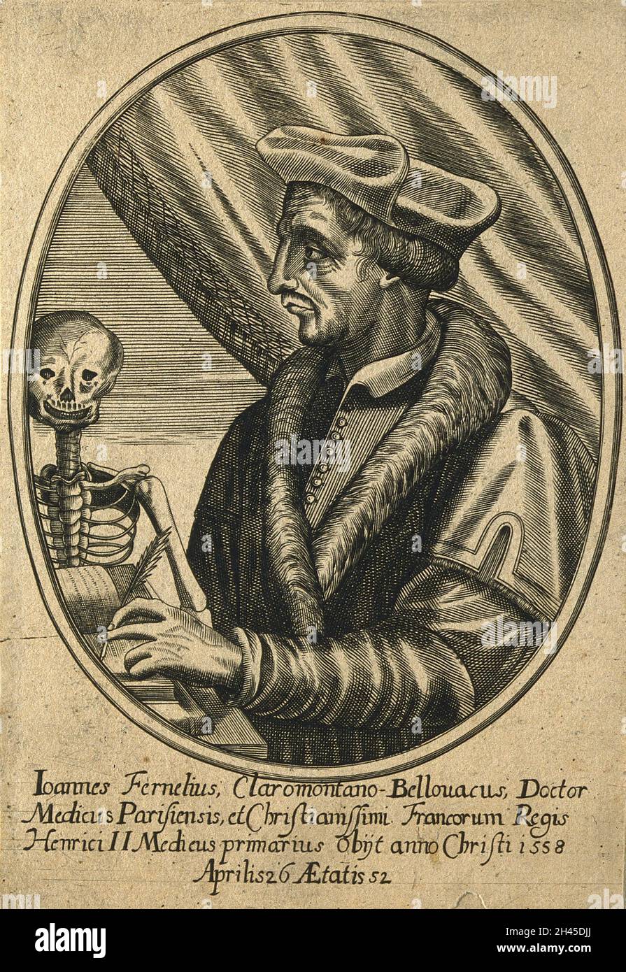 Jean Fernel. Line engraving Stock Photo - Alamy