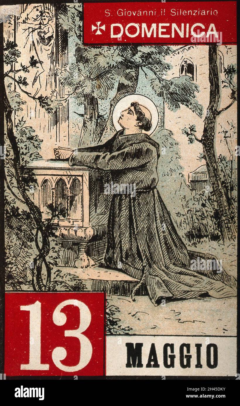 Saint John the Silent. Colour photogravure, 1898 Stock Photo - Alamy