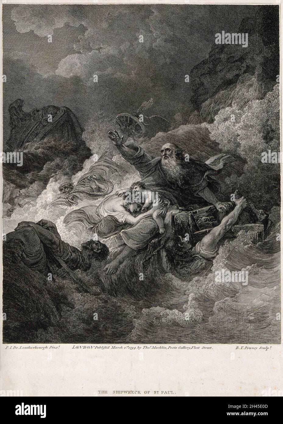 Saint Paul. Engraving, 1794, by B.T. Pouncy after P.J. Loutherbourg ...