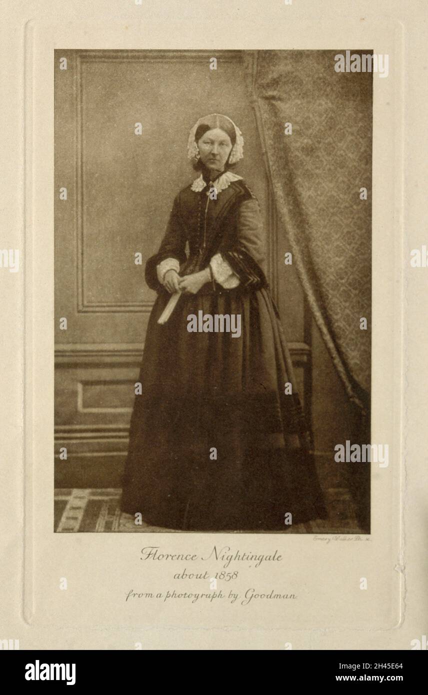 Florence Nightingale. Photogravure by E. Walker after Goodman, 1858 ...