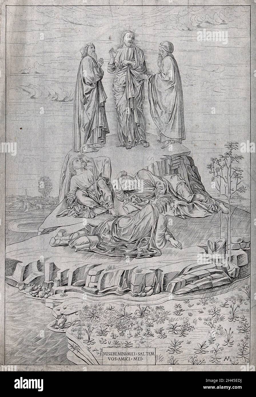 The transfiguration of Christ. Etching Stock Photo - Alamy