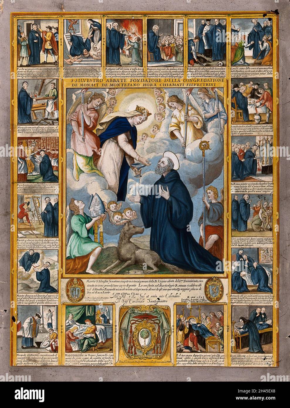 Saint Silvester Gozzolini: he receives communion from the Virgin ...