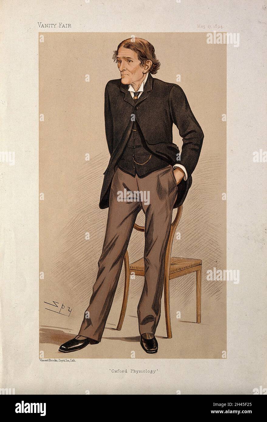 Sir John Scott Burdon Sanderson. Colour lithograph by Sir L. Ward [Spy ...