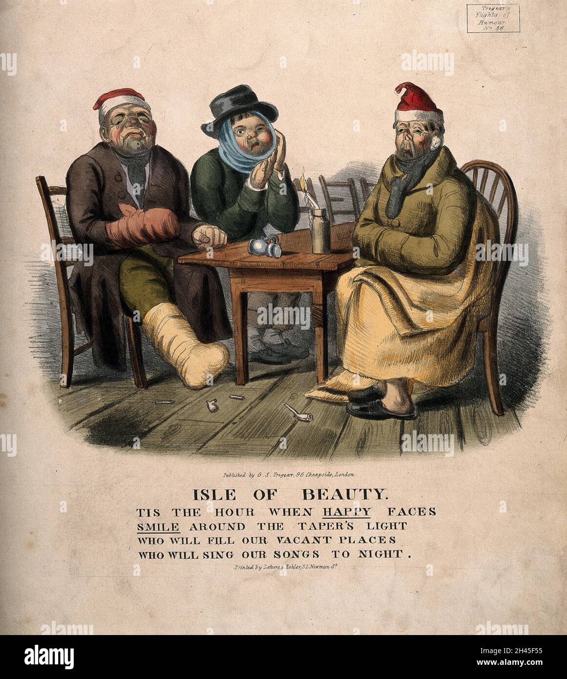 Three miserable men suffering from gout, toothache and flu sitting ...