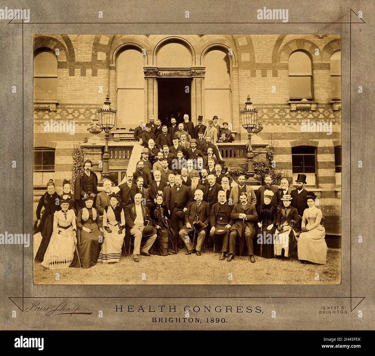 Health Congress, Brighton: group of about sixty delegates assembled on ...