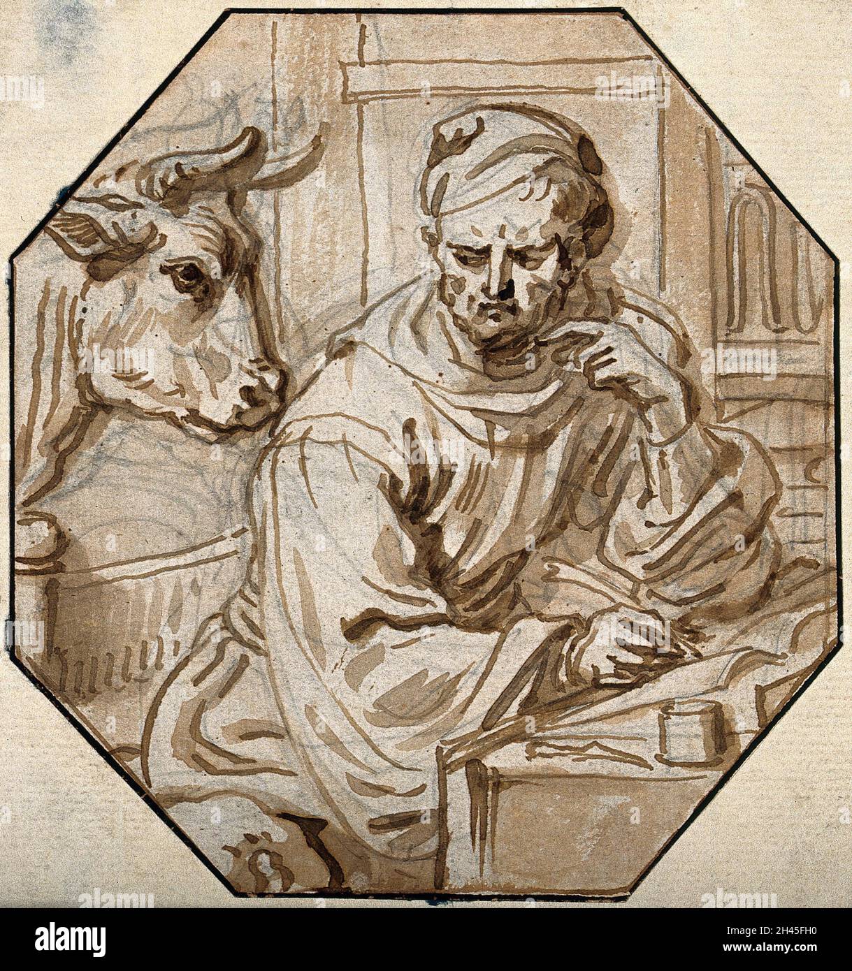 Saint Luke. Watercolour drawing Stock Photo - Alamy