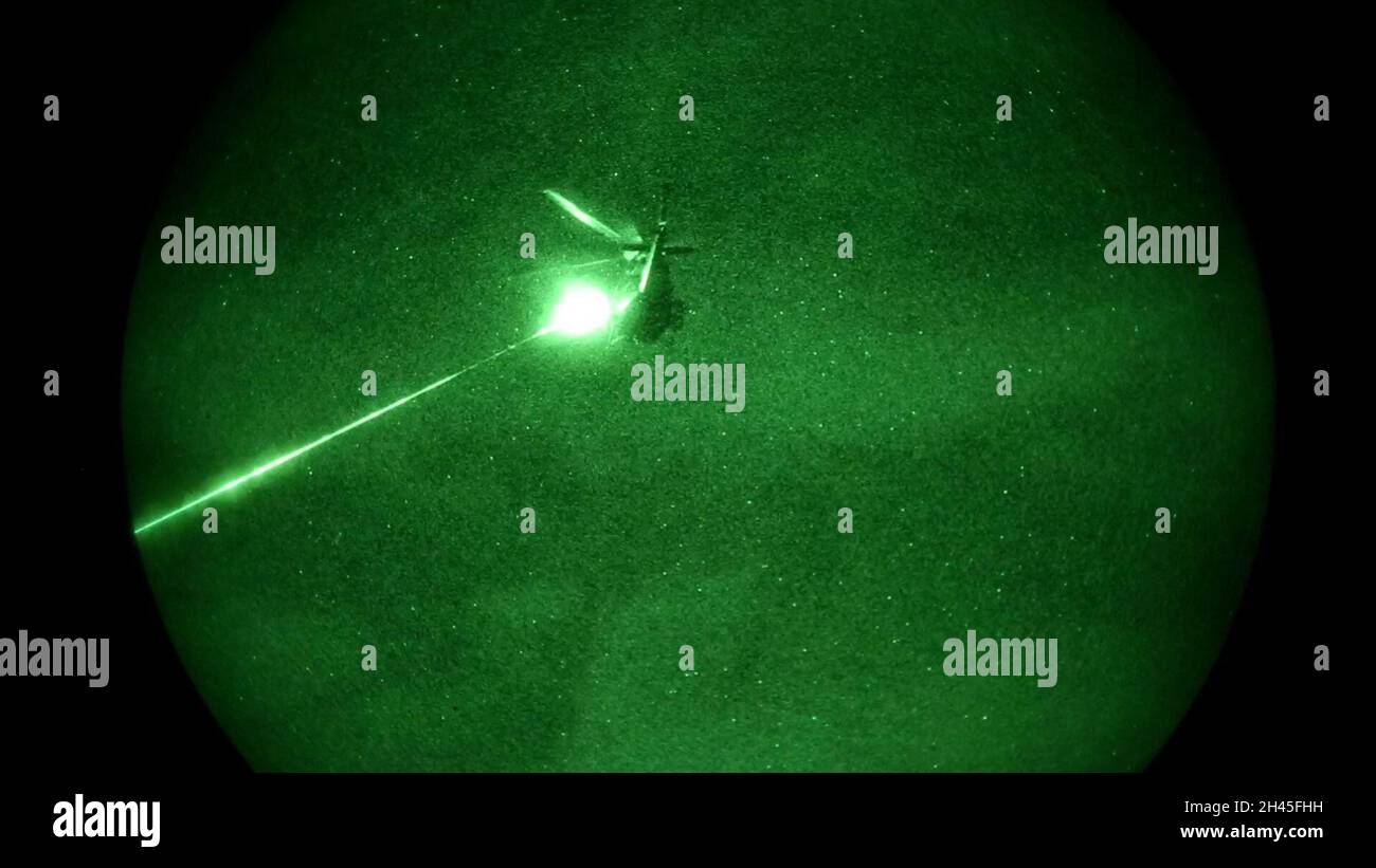 Minigun Firing At Night
