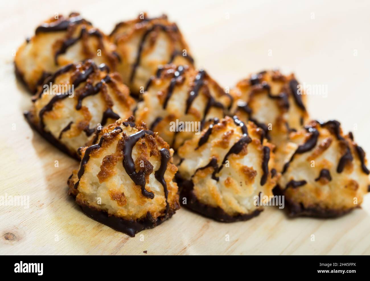 Spanish coconut biscuits sprinkled with chocolate Stock Photo - Alamy