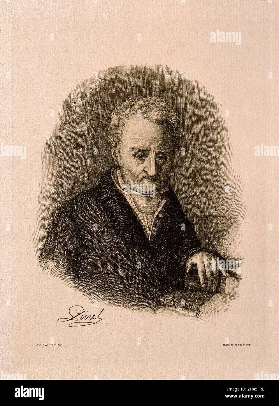 Philippe Pinel. Etching by C. Callet Stock Photo - Alamy