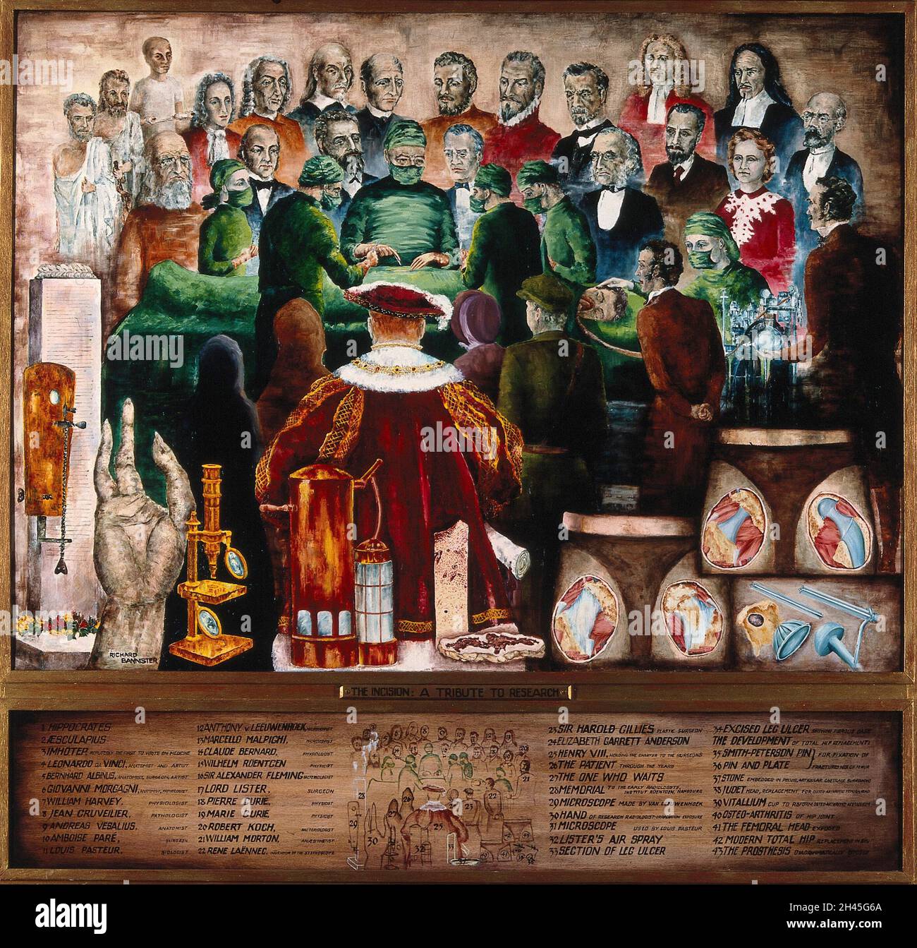 "The incision: a tribute to research". Oil painting by Richard ...