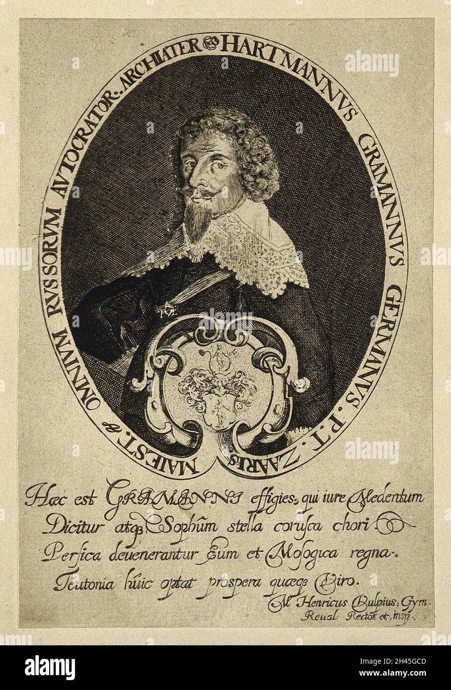 Hartmann Gramann. Line engraving Stock Photo - Alamy