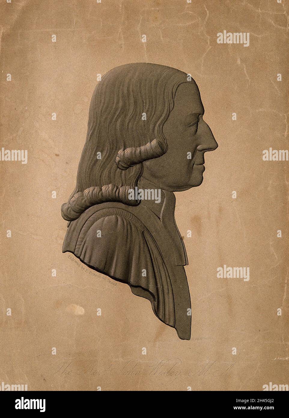 John Wesley. Line engraving by E. Porteus, 1841 Stock Photo - Alamy