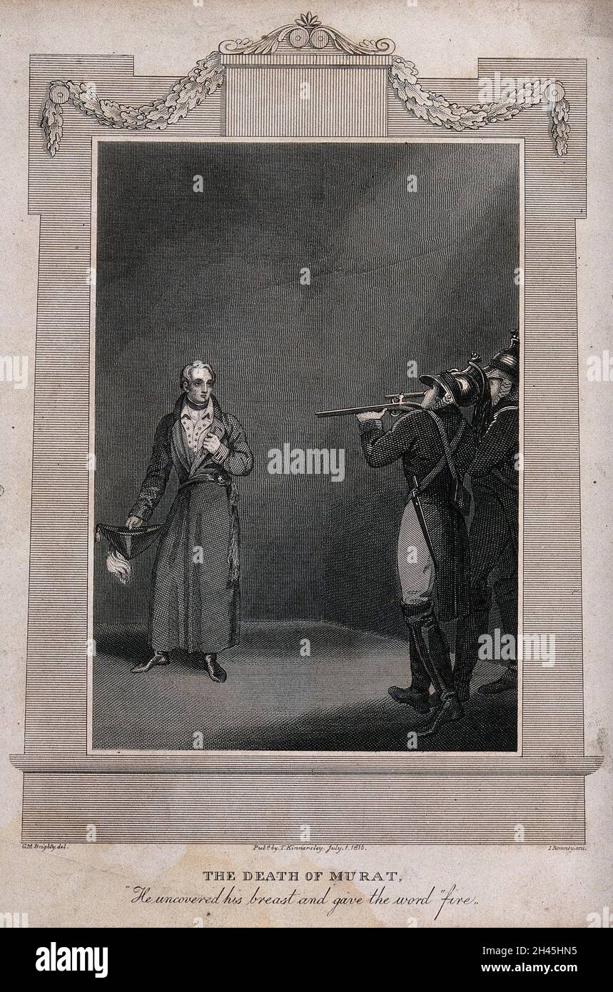 The execution of Joachim Murat in Pizzo, Calabria on October 13, 1815 ...