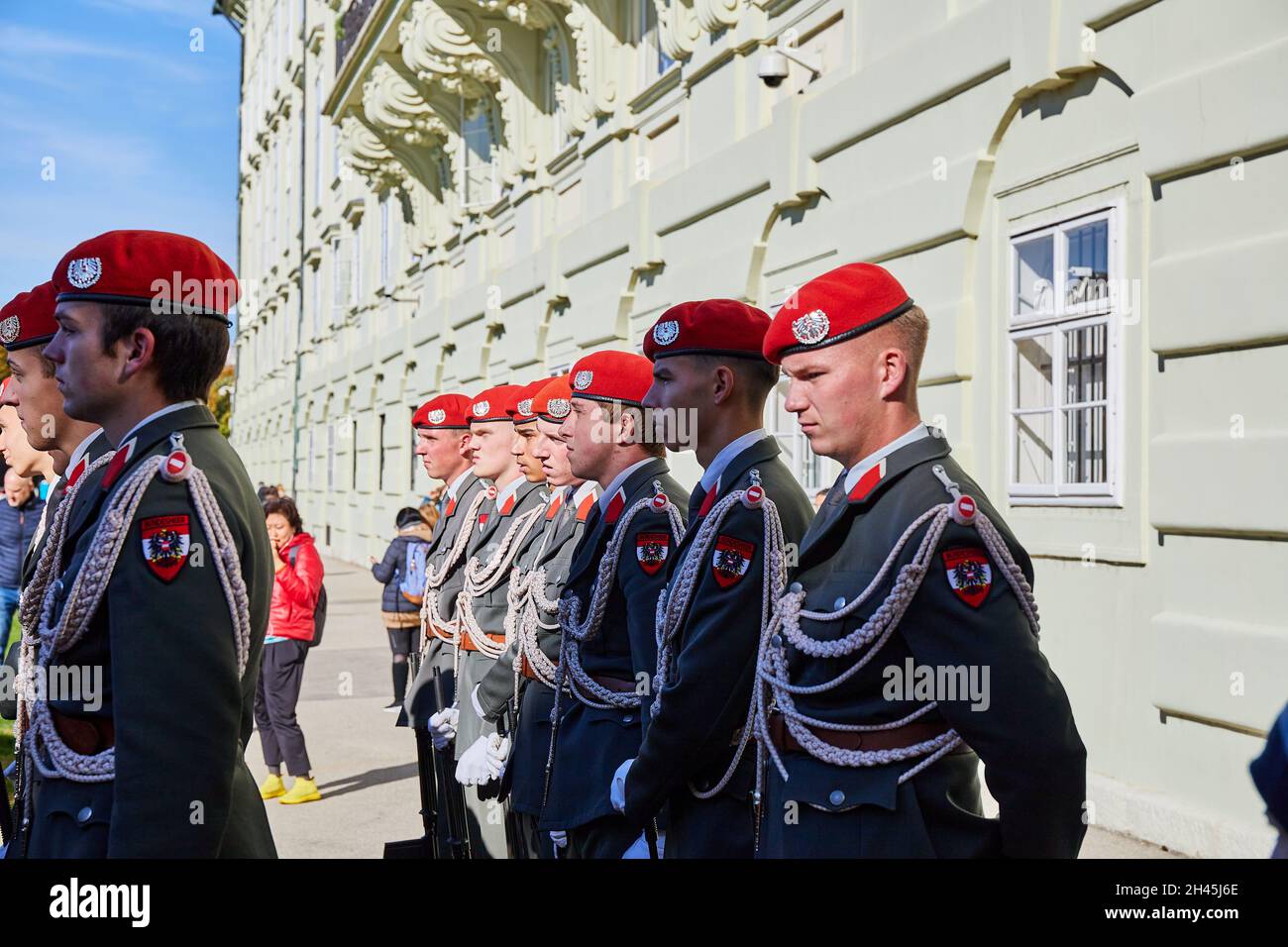 VIENNA, AUSTRIA, OCTOBER 25, 2021: Military parade with the Austrian ...
