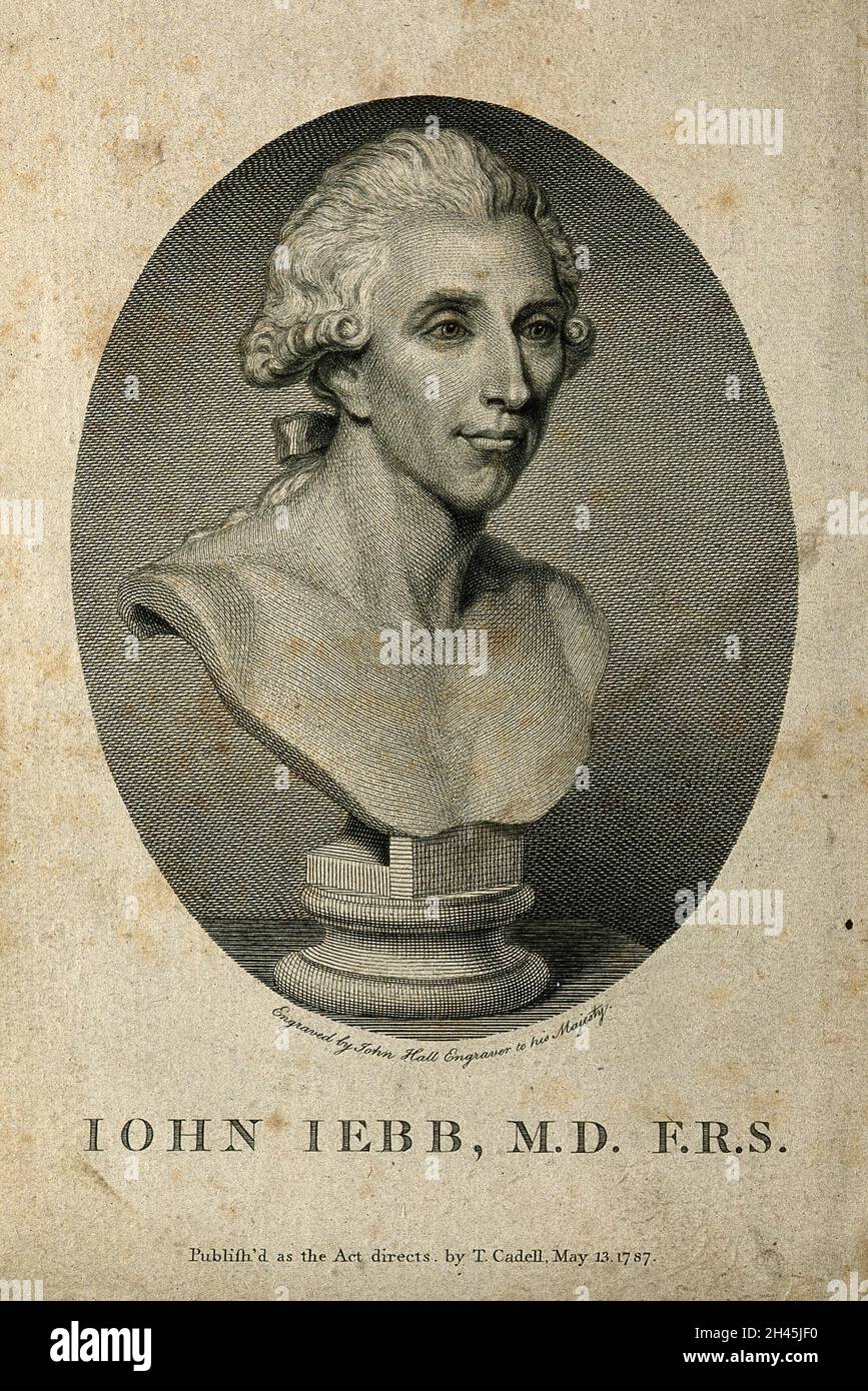 John Jebb. Line engraving by J. Hall, 1787 Stock Photo - Alamy