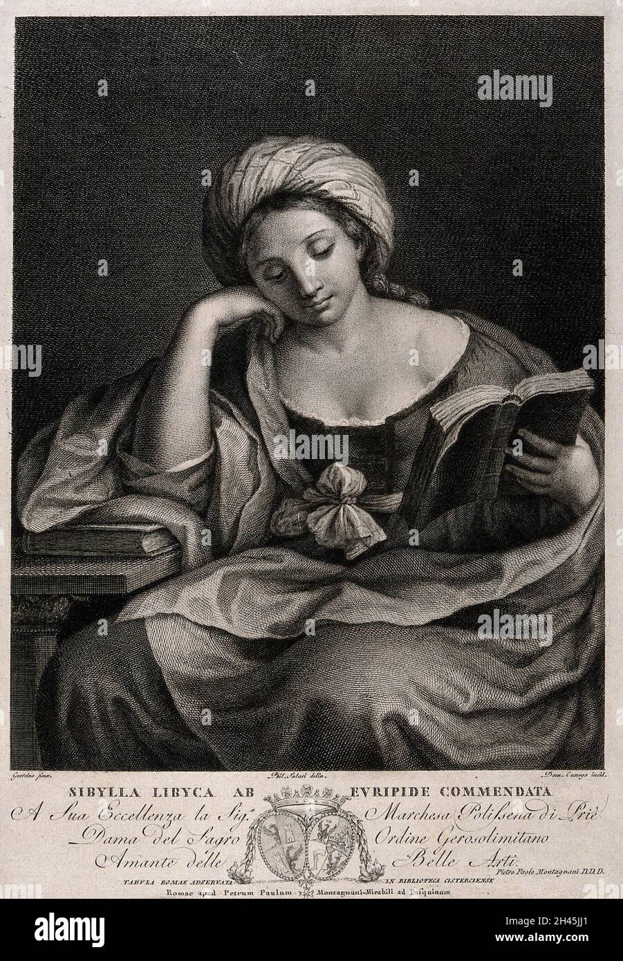 The Libyan sibyl. Engraving by D. Cunego after P. Salari after G.F ...