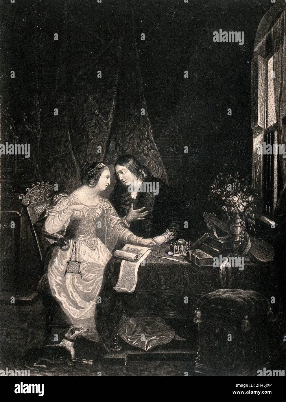 1700s woman writing hi-res stock photography and images - Alamy