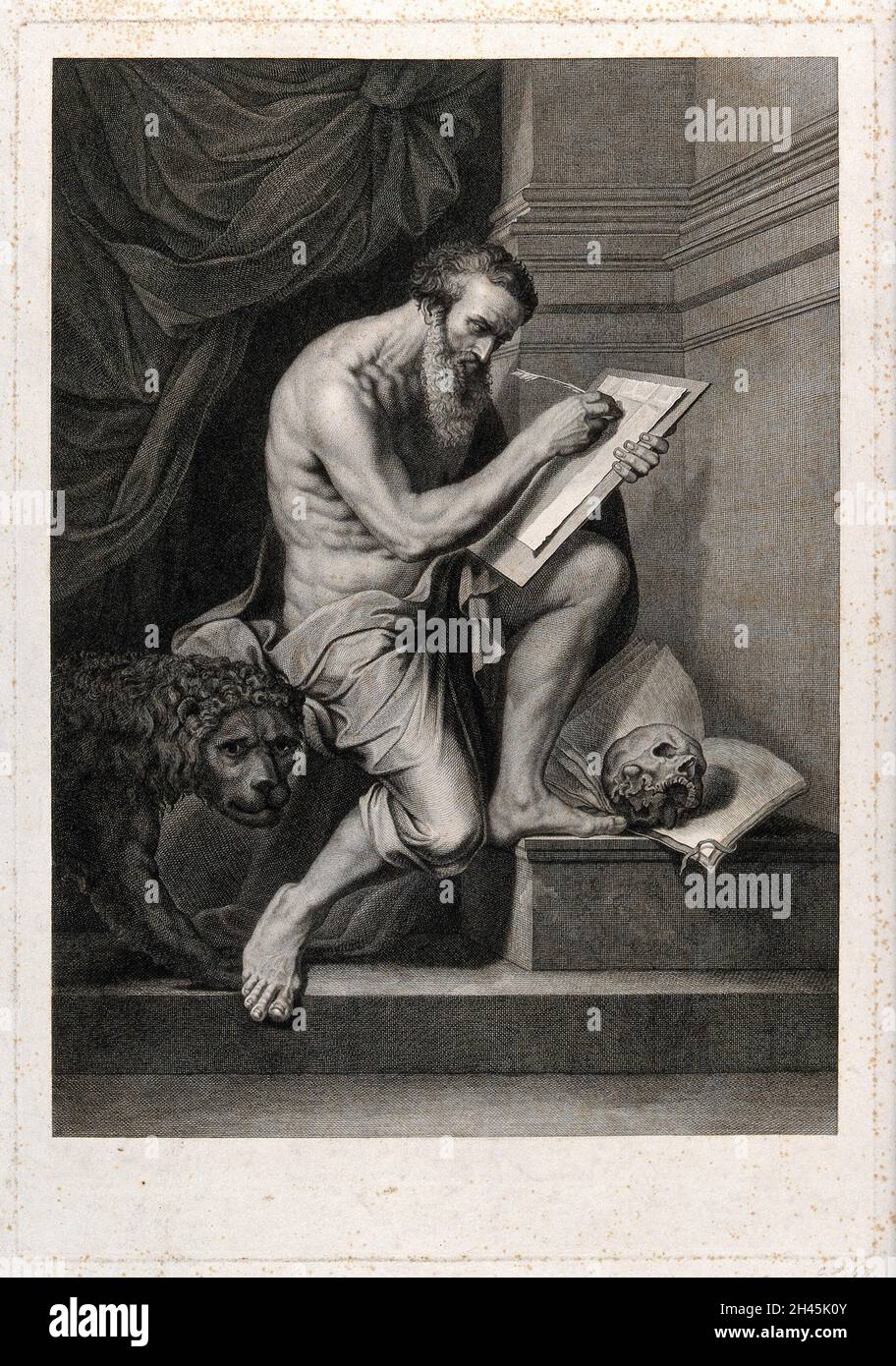 Saint Mark. Engraving by C.E.C. Hess after Raphael Stock Photo - Alamy