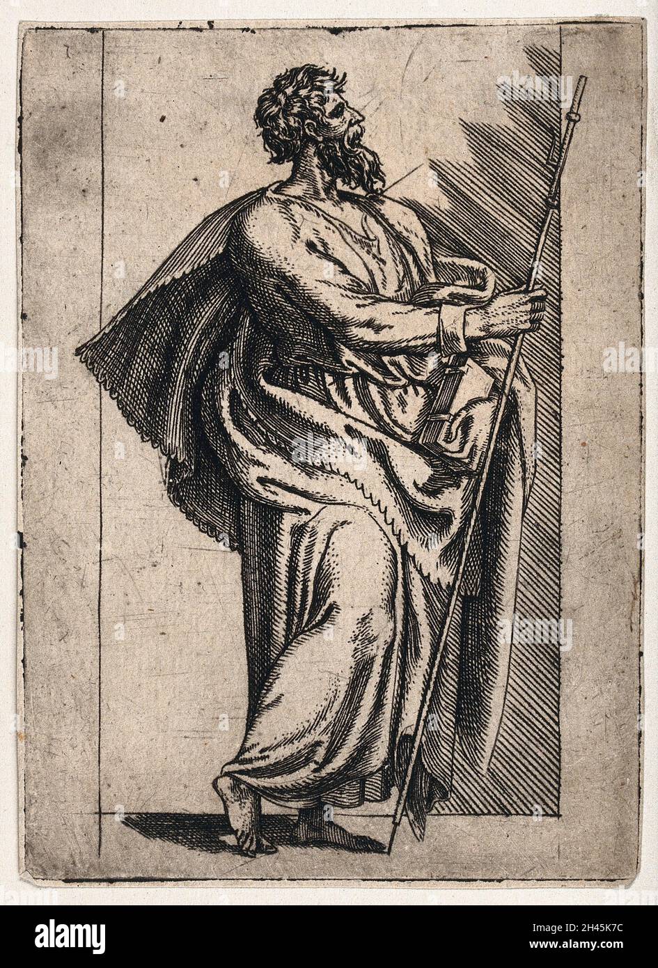 Saint James the Great. Etching by R. Sciaminossi Stock Photo - Alamy