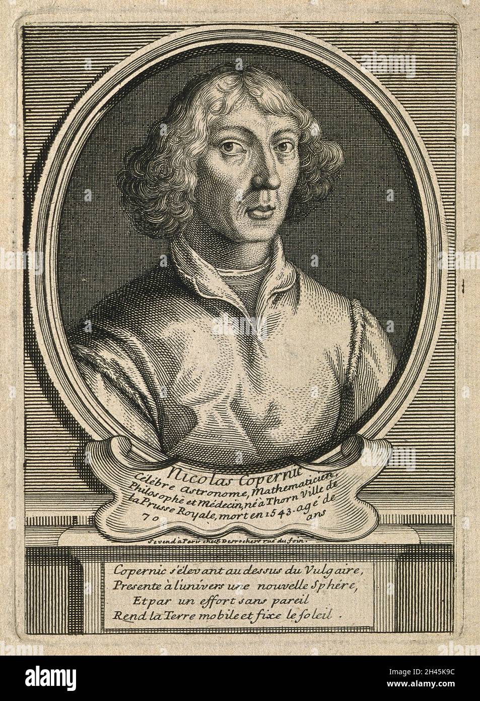 Nicolaus Copernicus. Line engraving Stock Photo - Alamy