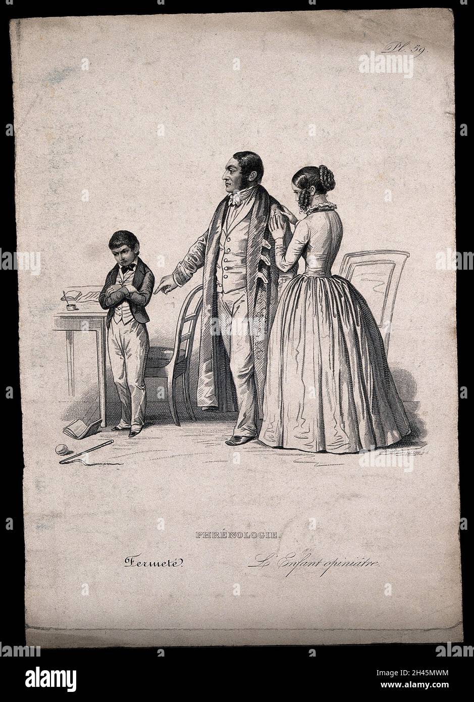 An opinionated child ignores his parents; representing the faculty of ...