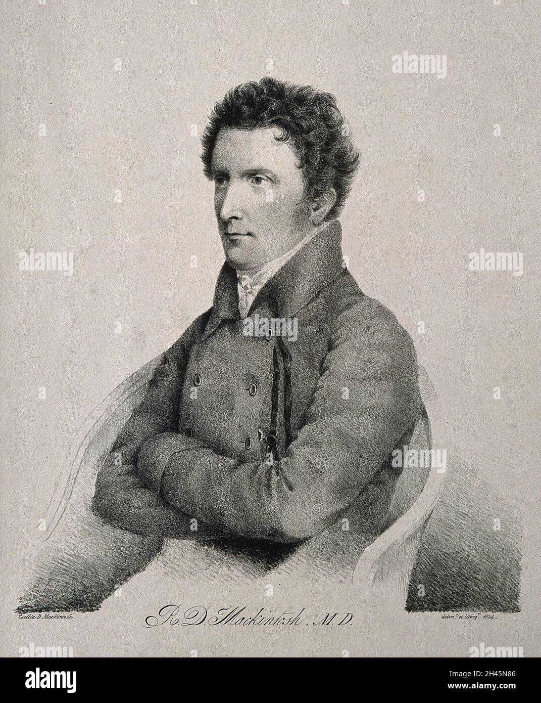 Richard Duncan Mackintosh. Lithograph by Cecilia D. Mackintosh, 1824 ...