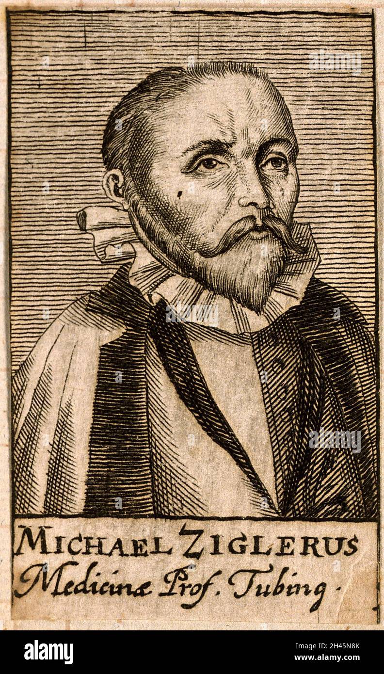 Michael Ziegler. Line engraving, 1688 Stock Photo - Alamy