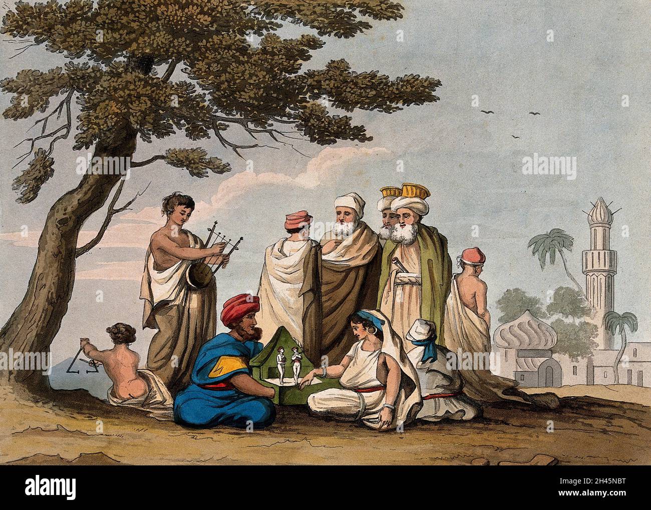 A puppet show inTripoli, Libya, and people playing musical instruments ...