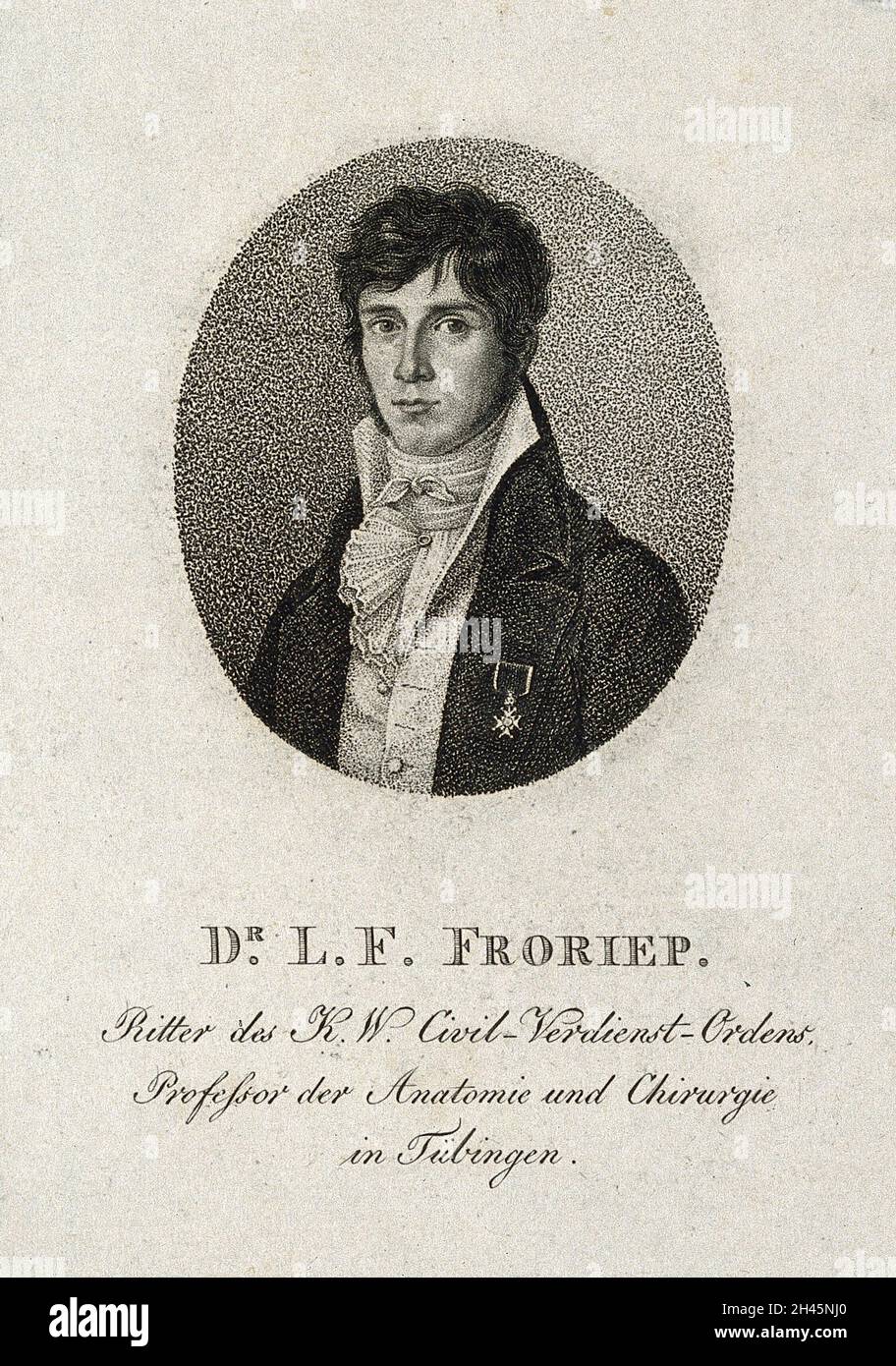 Ludwig Friedrich Froriep. Stipple engraving Stock Photo - Alamy
