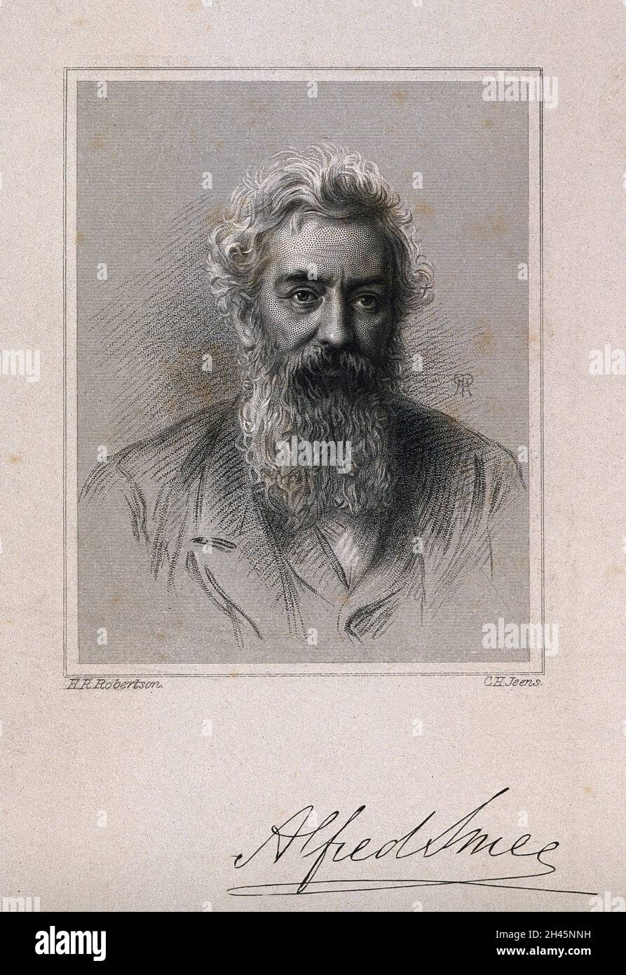 Alfred Smee. Stipple engraving by C. H. Jeens after H. R. Robertson ...