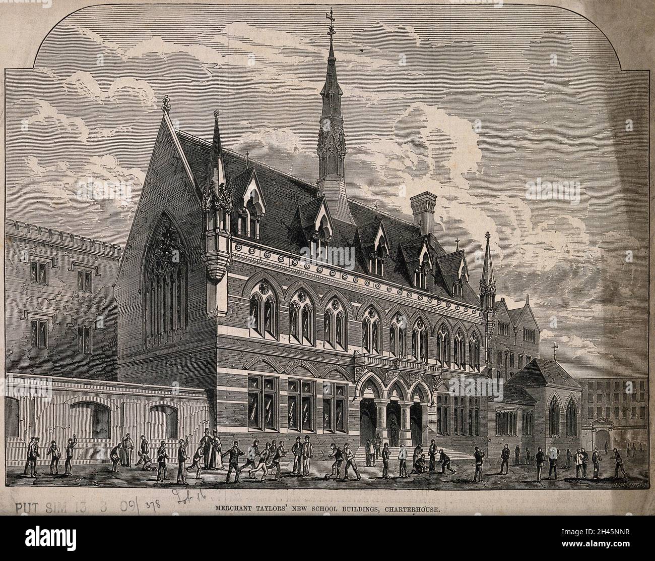 The Merchant Taylor's School, Charterhouse, London: the new buildings ...