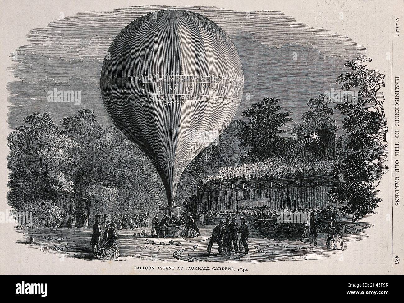 The balloon "Royal Victoria" being launched at night by Charles Green ...