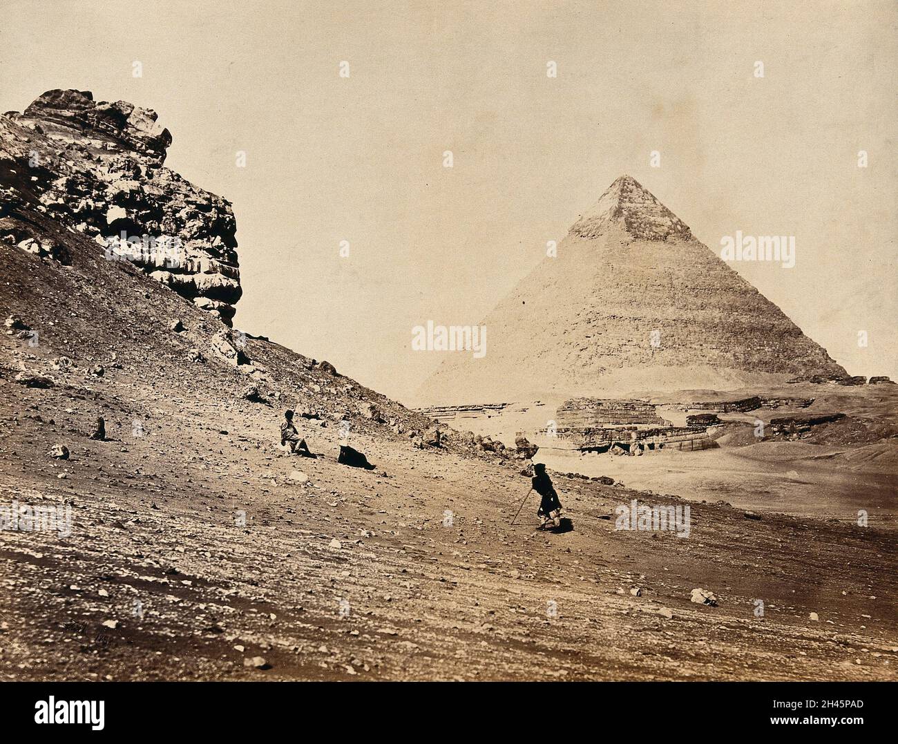 The Second Pyramid (one of the Pyramids of El-Geezeh), Egypt: view from ...