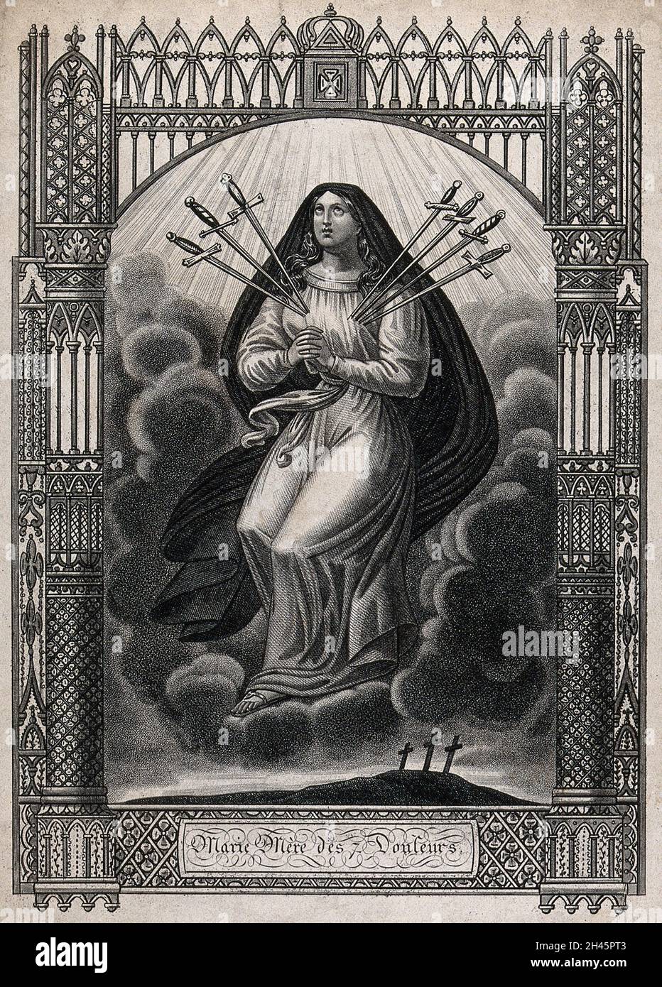 Saint Mary (the Blessed Virgin). Lithograph Stock Photo - Alamy