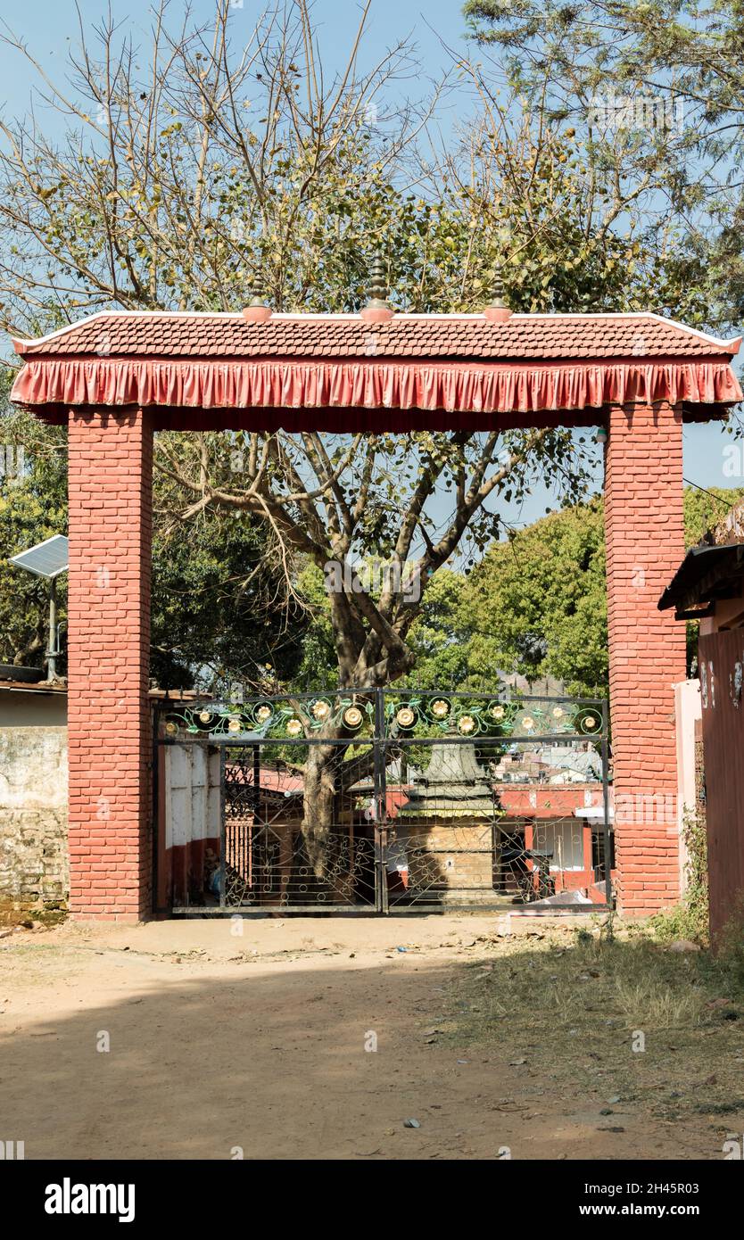 The entrance gate to Bhagwati Temple, Tansen, Palpa from Tansen Durbar ...