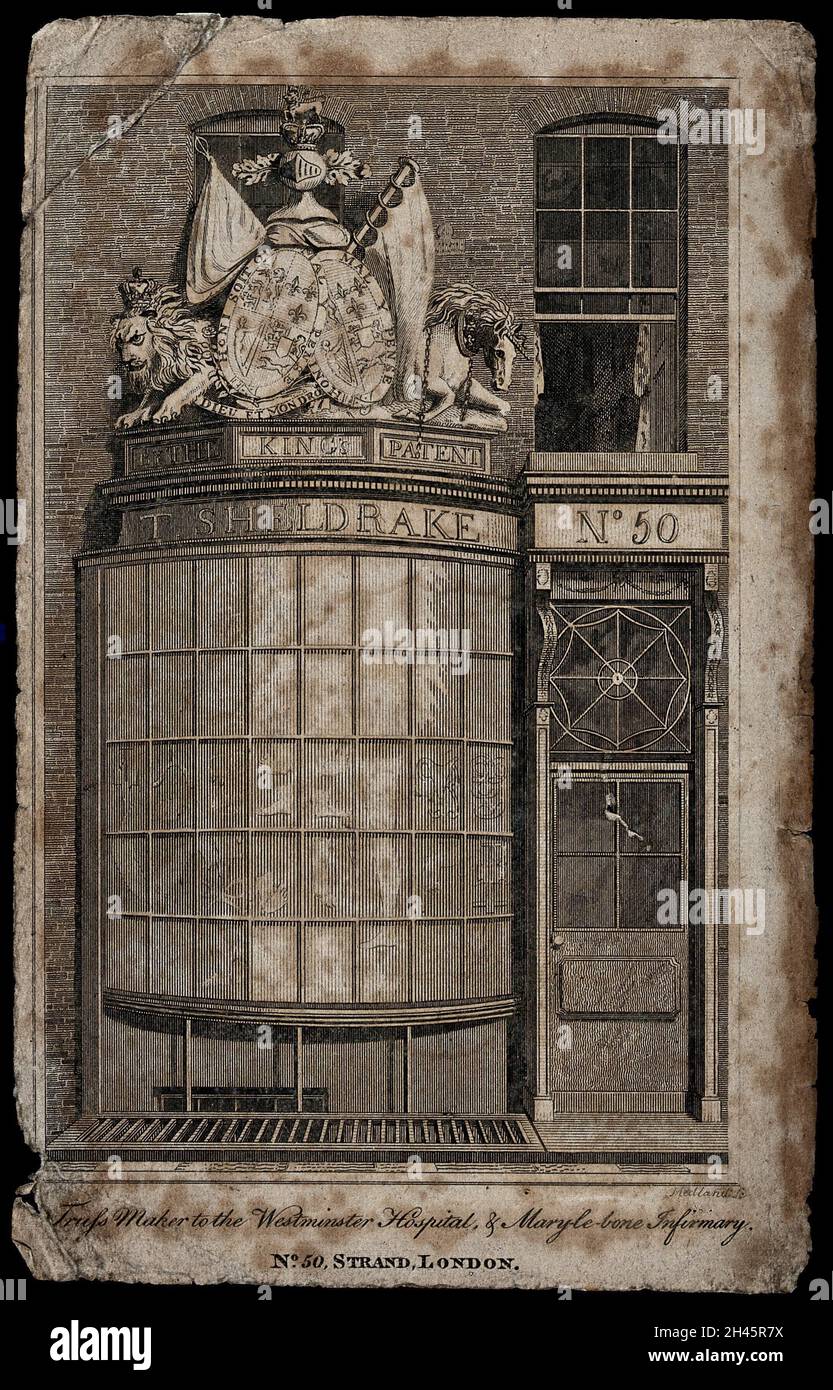 The shopfront of the truss-maker Timothy Sheldrake, at No. 50 The ...