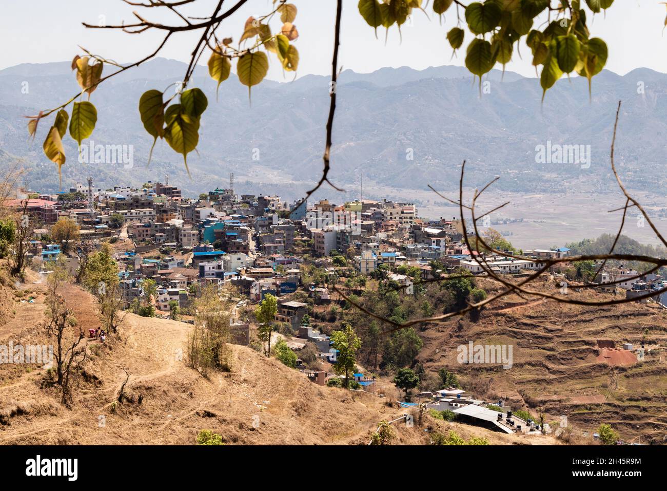 The scenic landscape view of Tansen and Madi Phat, Palpa from the ...