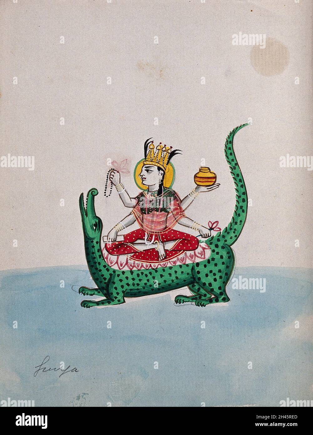 Ganga. Watercolour drawing Stock Photo - Alamy