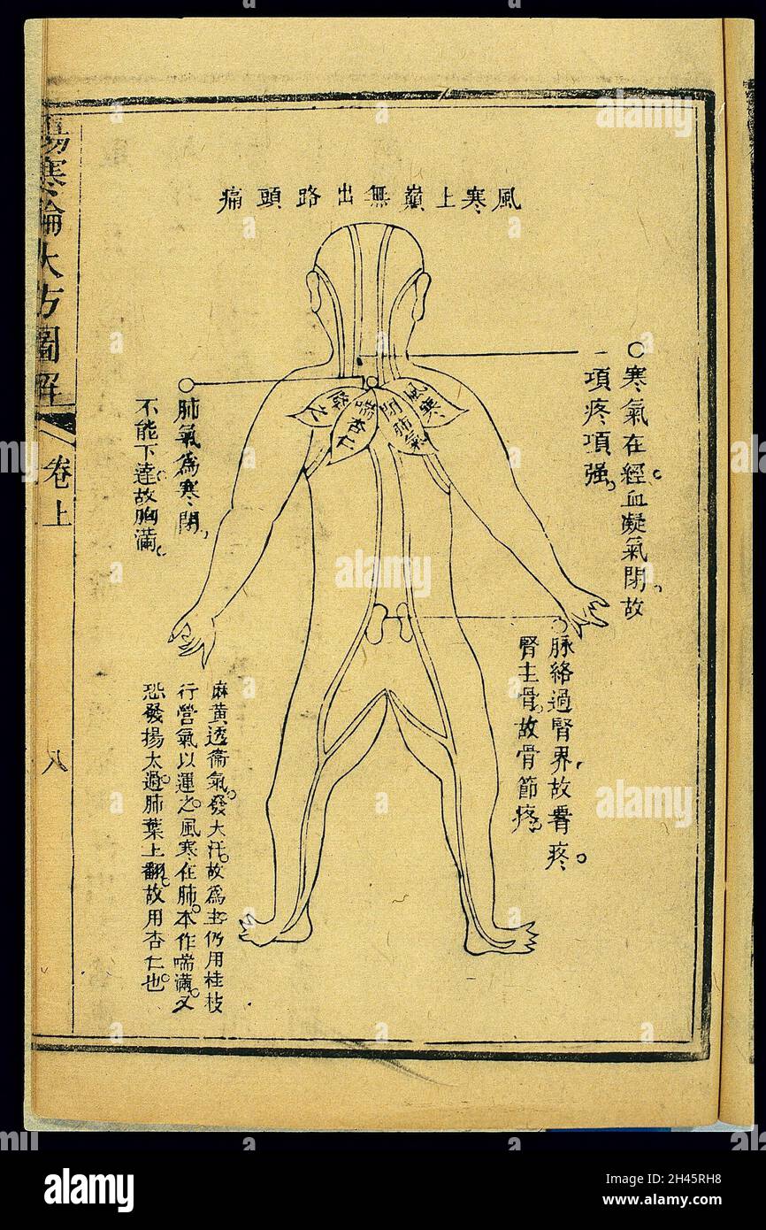 Theory of diseases treated with ephedra decoction, Chinese Stock Photo ...