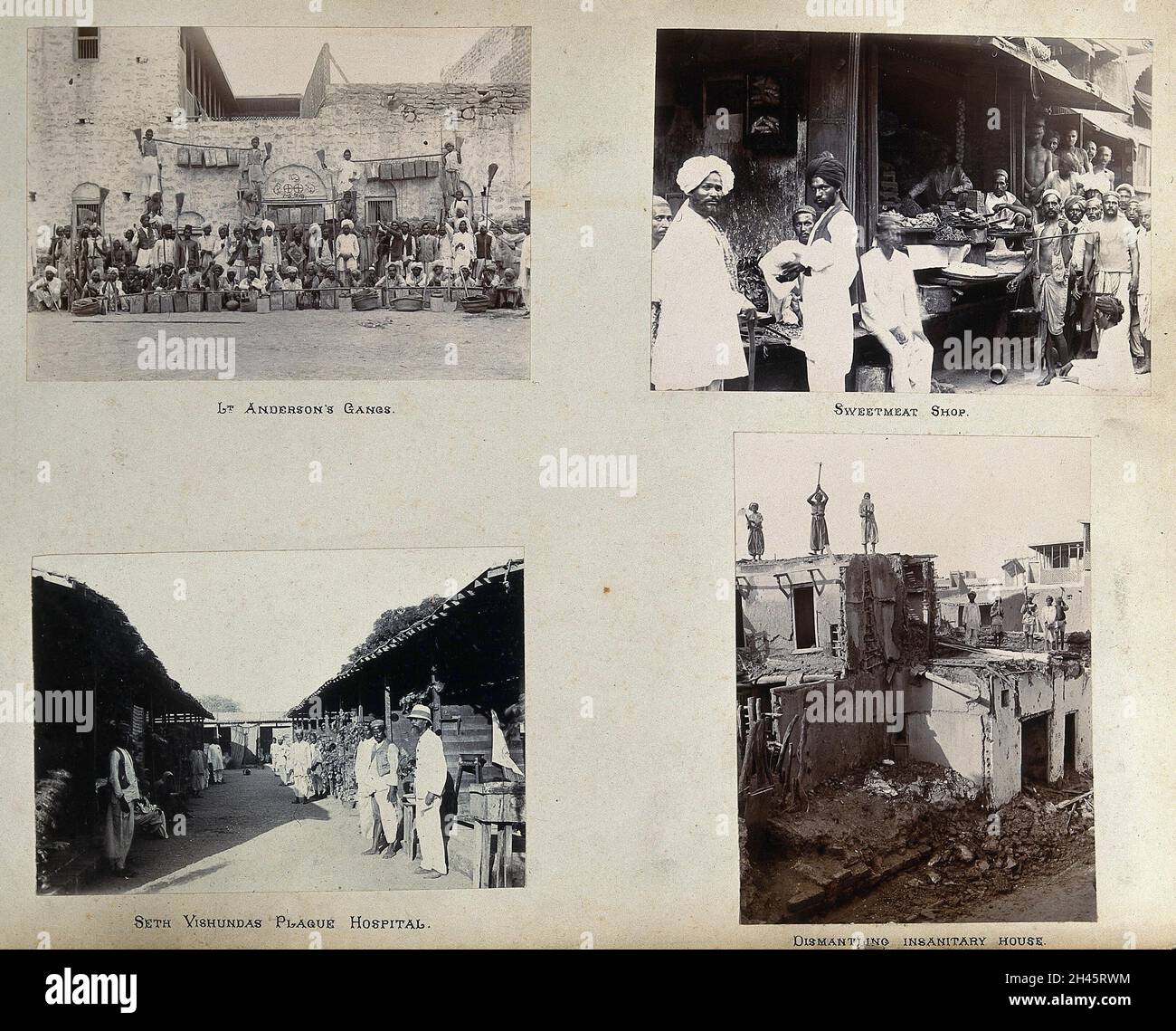 Team of workers, during the outbreak of bubonic plague in Karachi ...