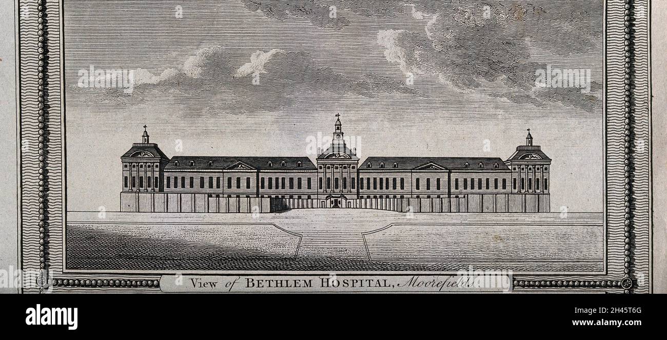 The Hospital of Bethlem [Bedlam] at Moorfields, London: seen from the ...
