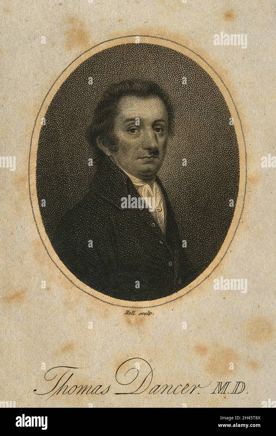 Thomas Dancer. Stipple engraving by Holl Stock Photo - Alamy