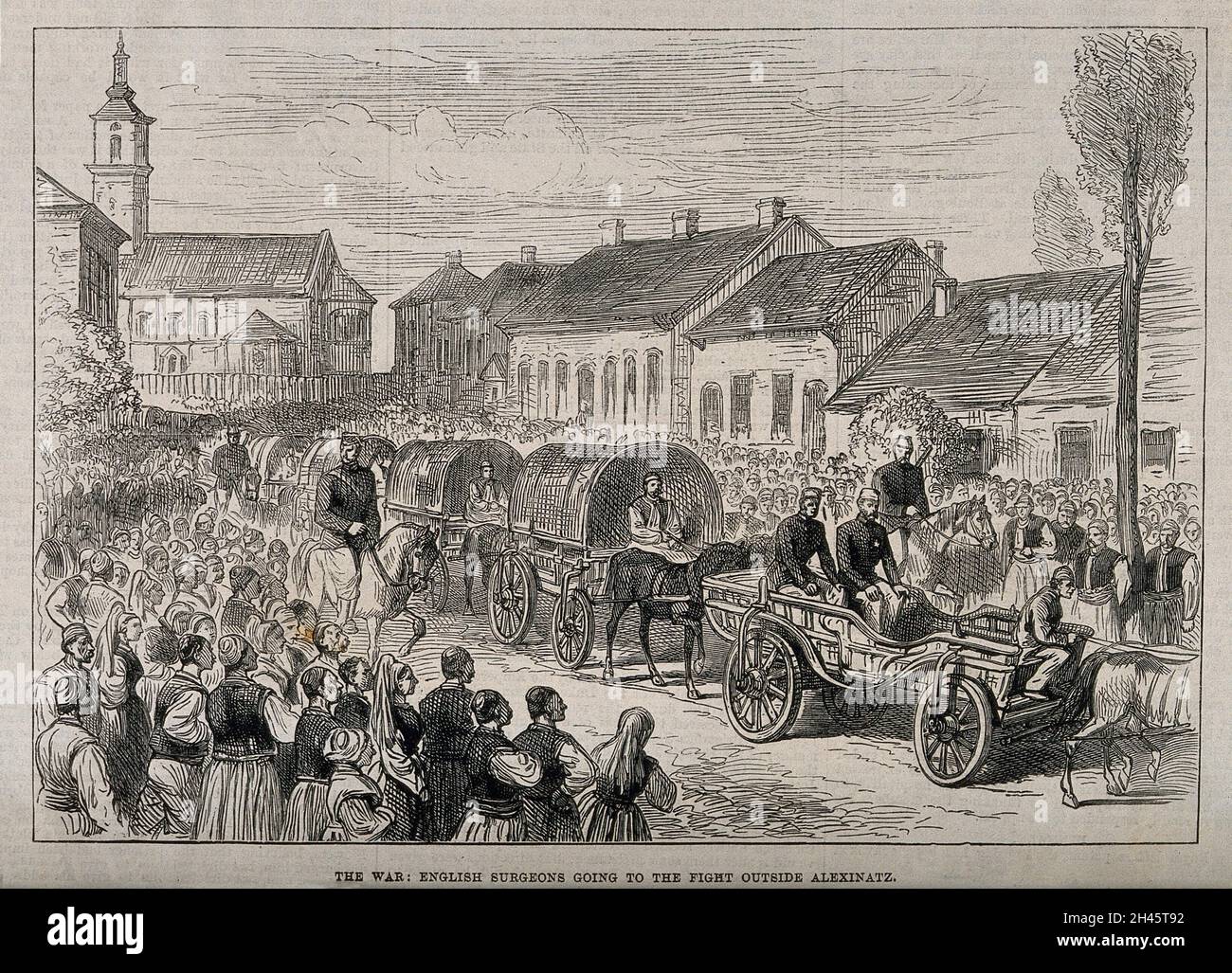 Serbo-Turkish War: English surgeons going with ambulances to the Battle ...