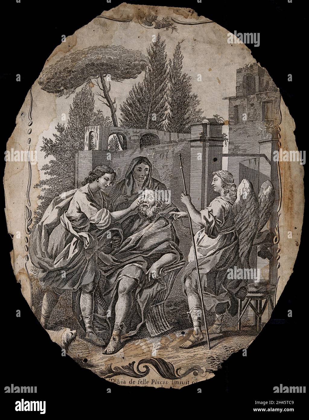 Archangel raphael engraving hi-res stock photography and images - Alamy