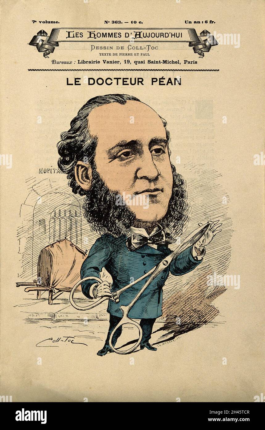 Jules-Émile Péan. Colour lithograph by Coll-Toc, 1892 Stock Photo - Alamy
