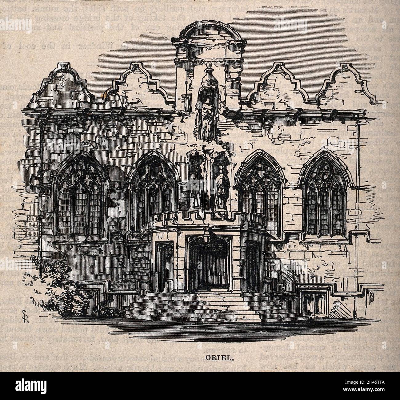 Oriel college engraving hi-res stock photography and images - Alamy
