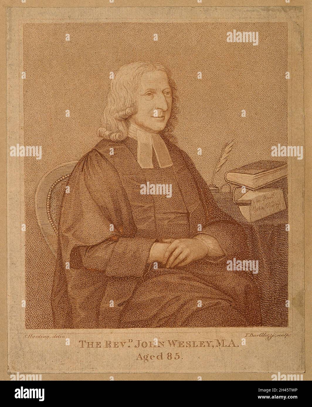 John Wesley. Stipple engraving by F. Bartolozzi after J. Zoffany, 1760 ...