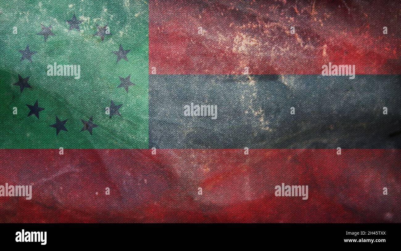 Top view of retro flag of African Americans , Confederate states of ...