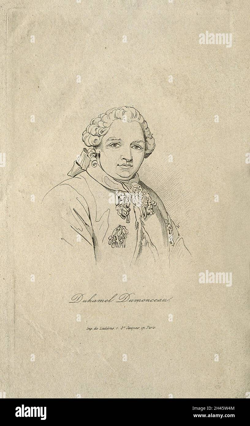 Henri-Louis Duhamel du Monceau. Etching Stock Photo - Alamy