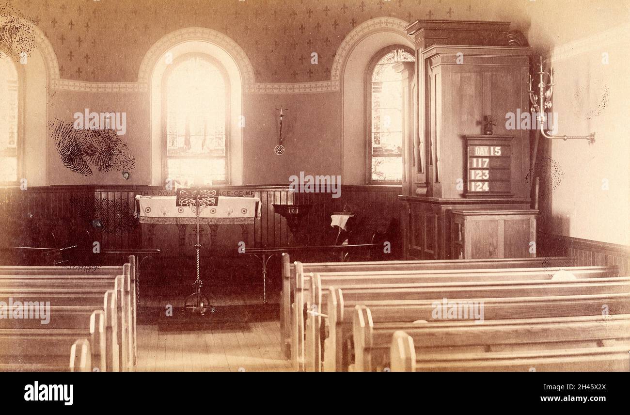 Bellevue Hospital, New York City: the Chapel interior. Photograph Stock ...